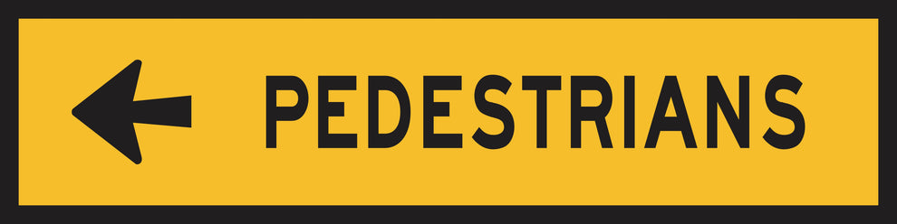 Pedestrians Left Arrow (MMS Insert) – Signbiz