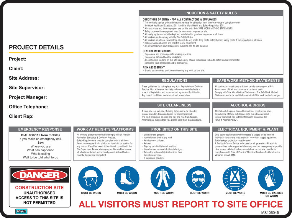Mandatory Multi Safety Sign Project Details – Signbiz